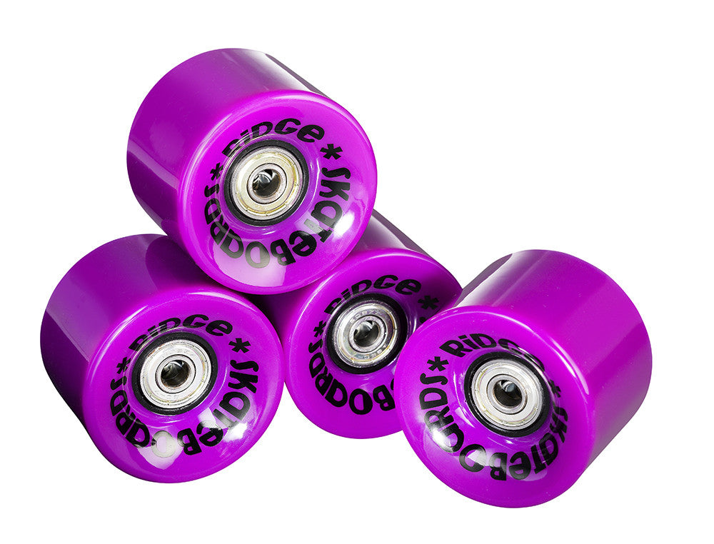 Set of Penny board cruiser wheels by Ridge Skateboards, large soft ...